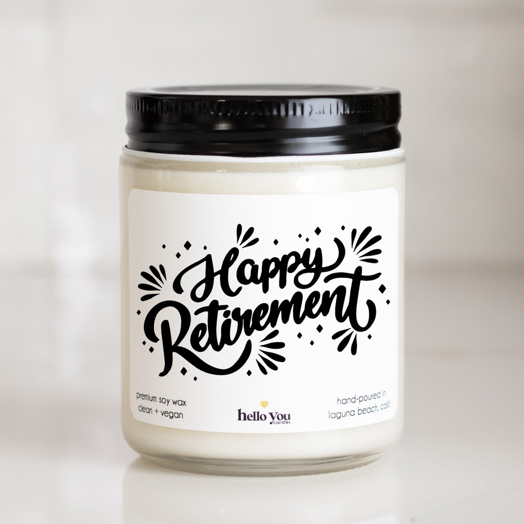 Personalized Retirement Candle Gift: Scented Soy Wax Candle - Etsy