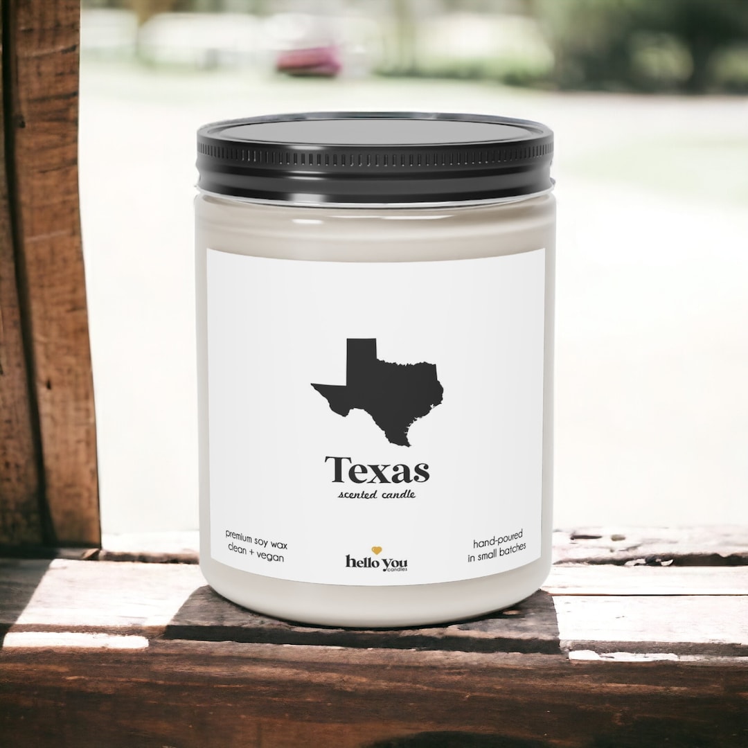 Texas Scented Candle: Homesick Gift, Soy Wax Candle - Etsy