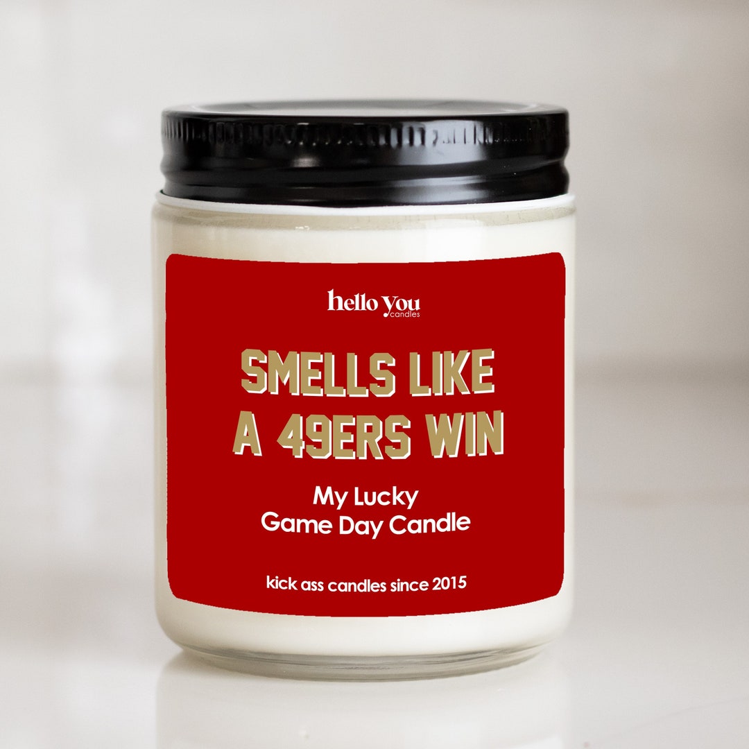49ers Win Scented Candle: San Francisco Football Gift - Etsy