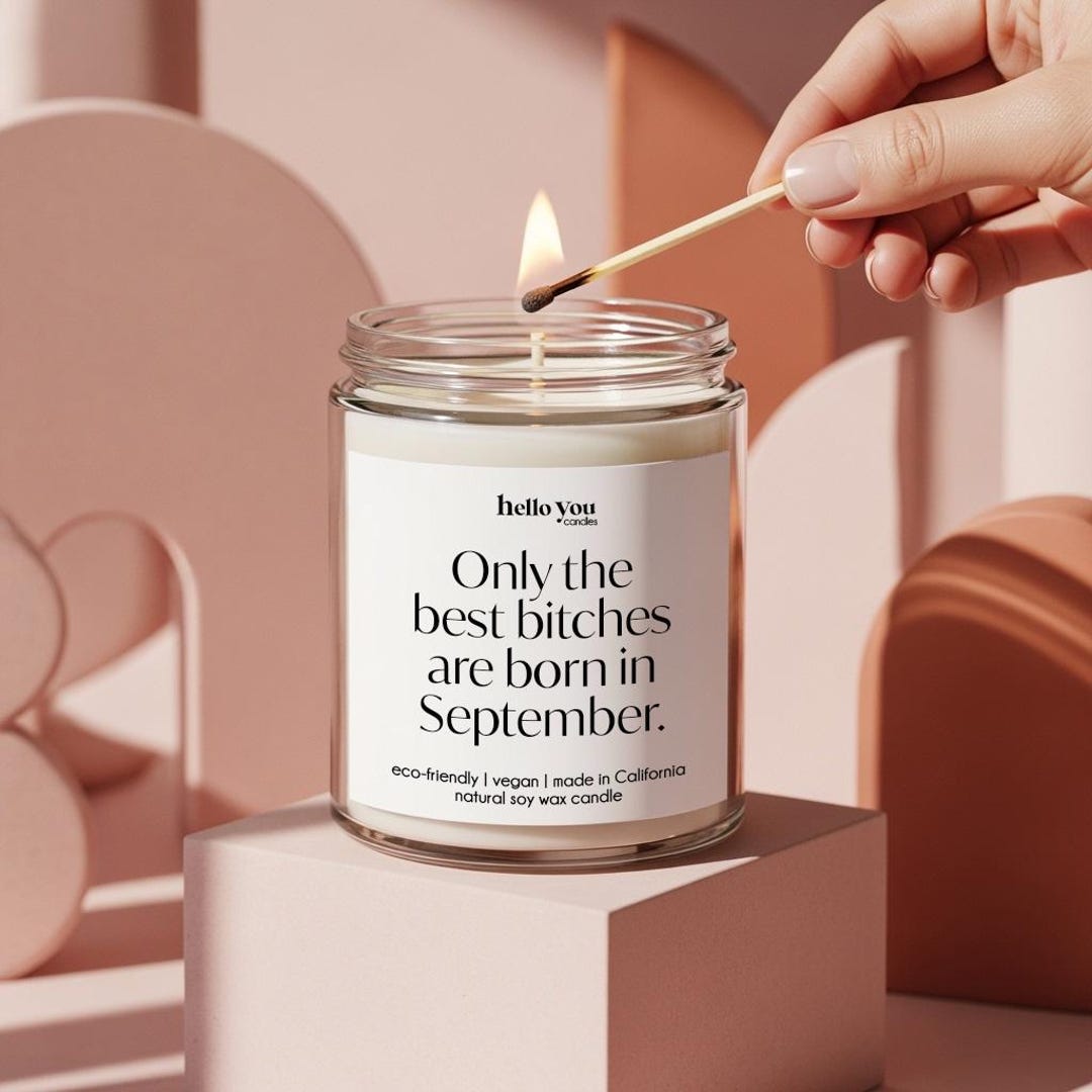 Funny September Birthday Gift Candle Gift for Best Friend Birthday Gift ...