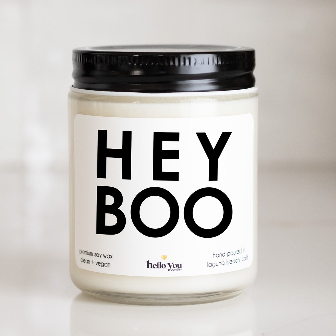 Funny Halloween Gifts Hey Boo Candle Halloween Candle Fall Scented ...