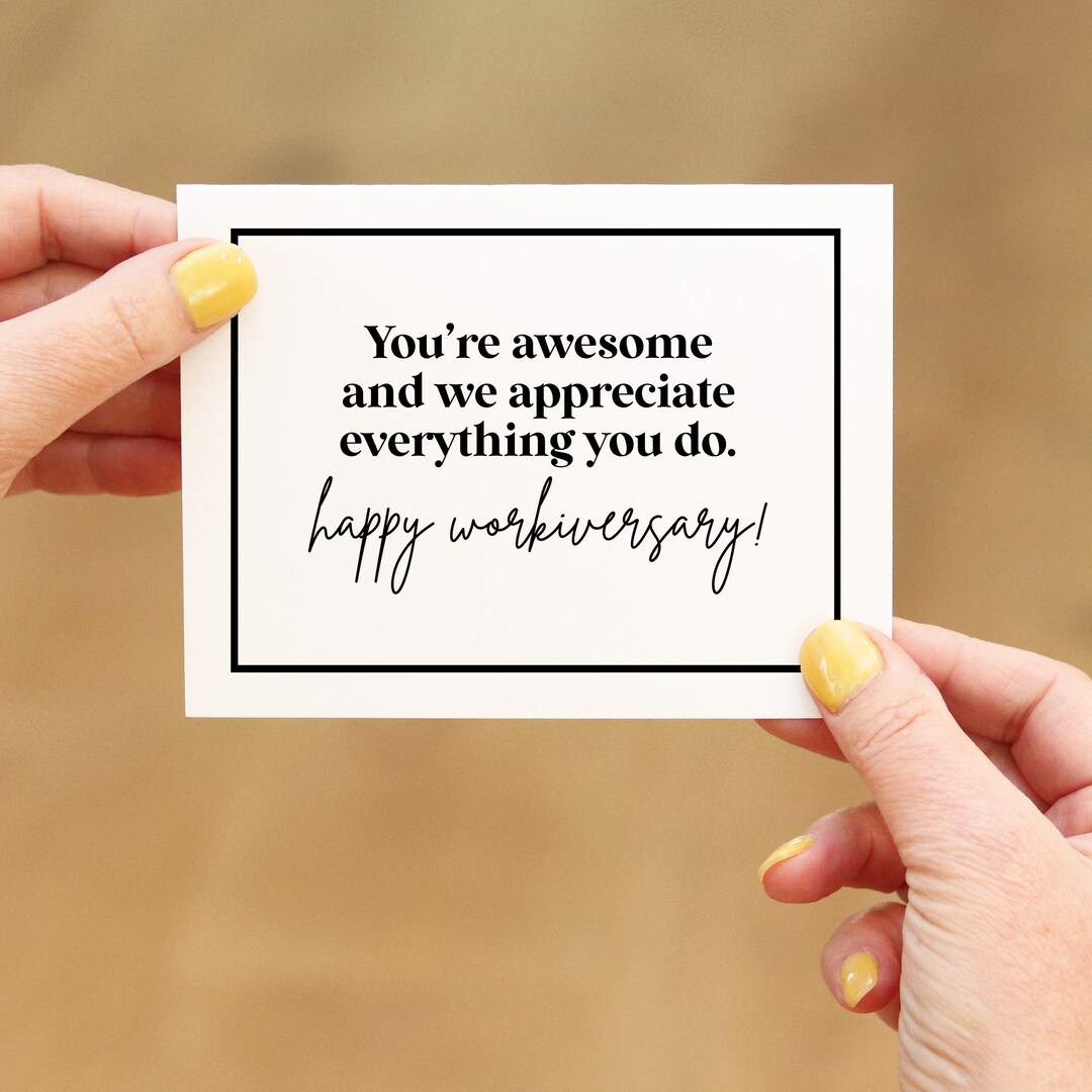 Workiversary Card Work Anniversary Card Work Anniversary - Etsy Australia