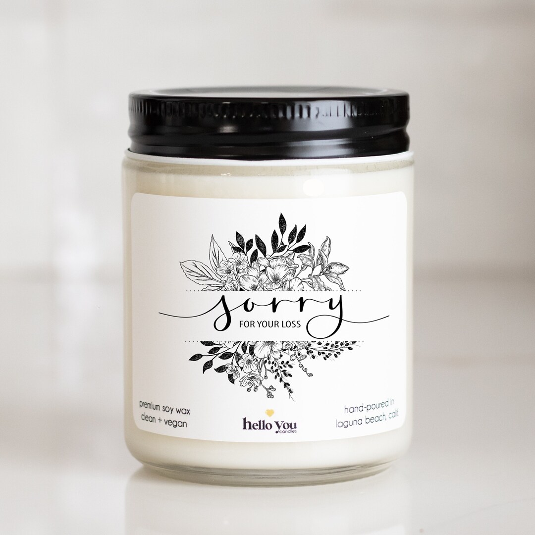 Sorry for Your Loss Gift: Scented Soy Candle, Condolence Gift - Etsy