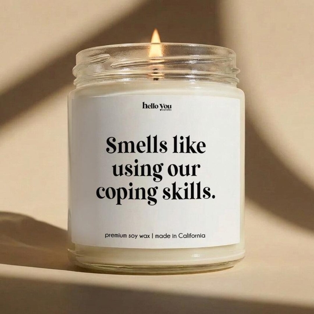 Coping Skills Candle: Funny Mental Health Gift for Therapist School ...