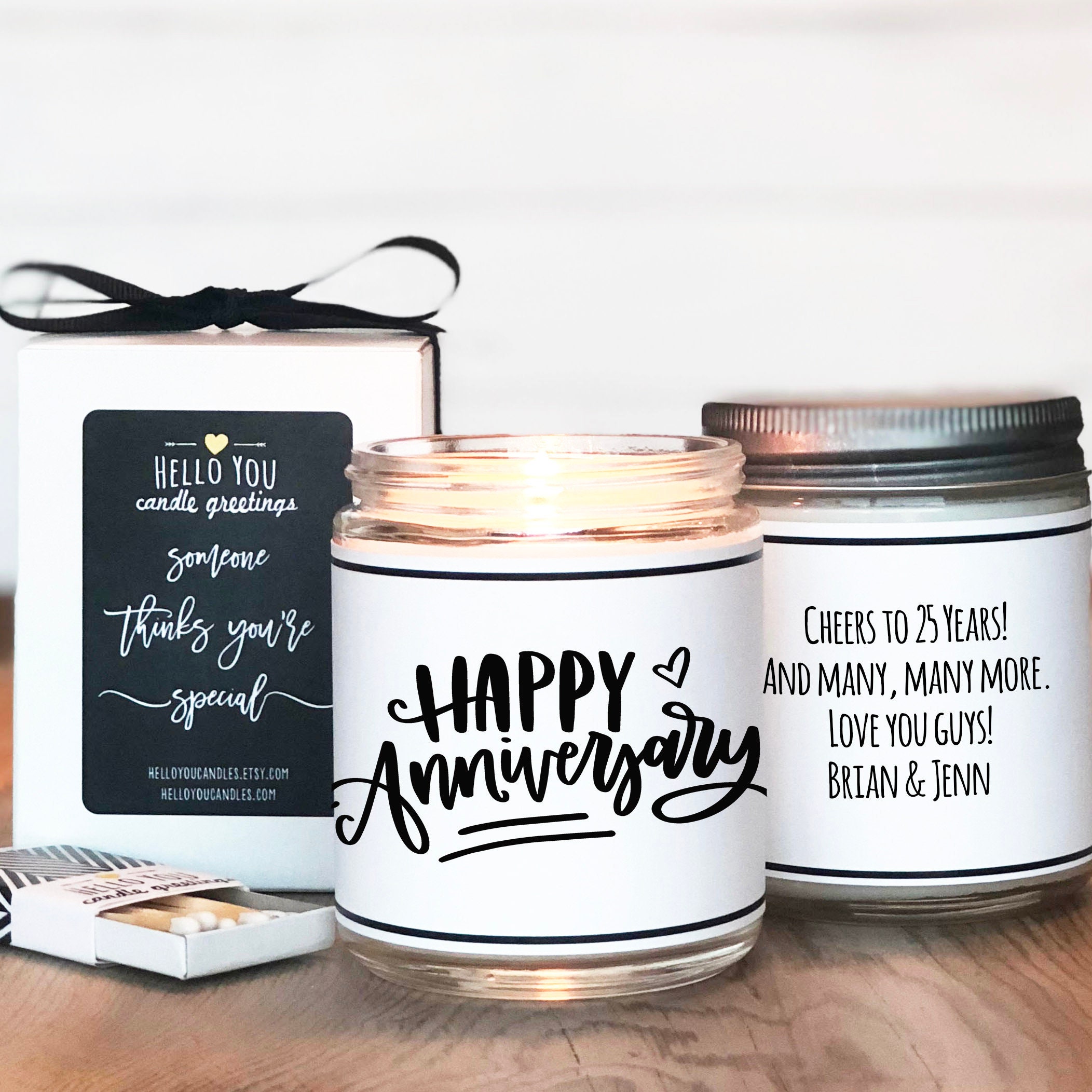 Anniversary Gift | Happy Anniversary Gift Candle | Personalized ...