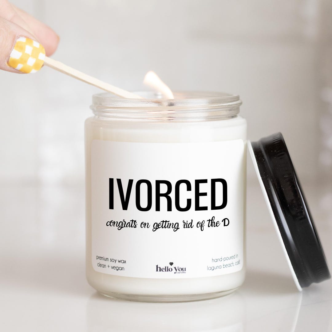 Funny Divorce Gifts, IVORCED Candle, Support Gifts for Divorce, Funny ...