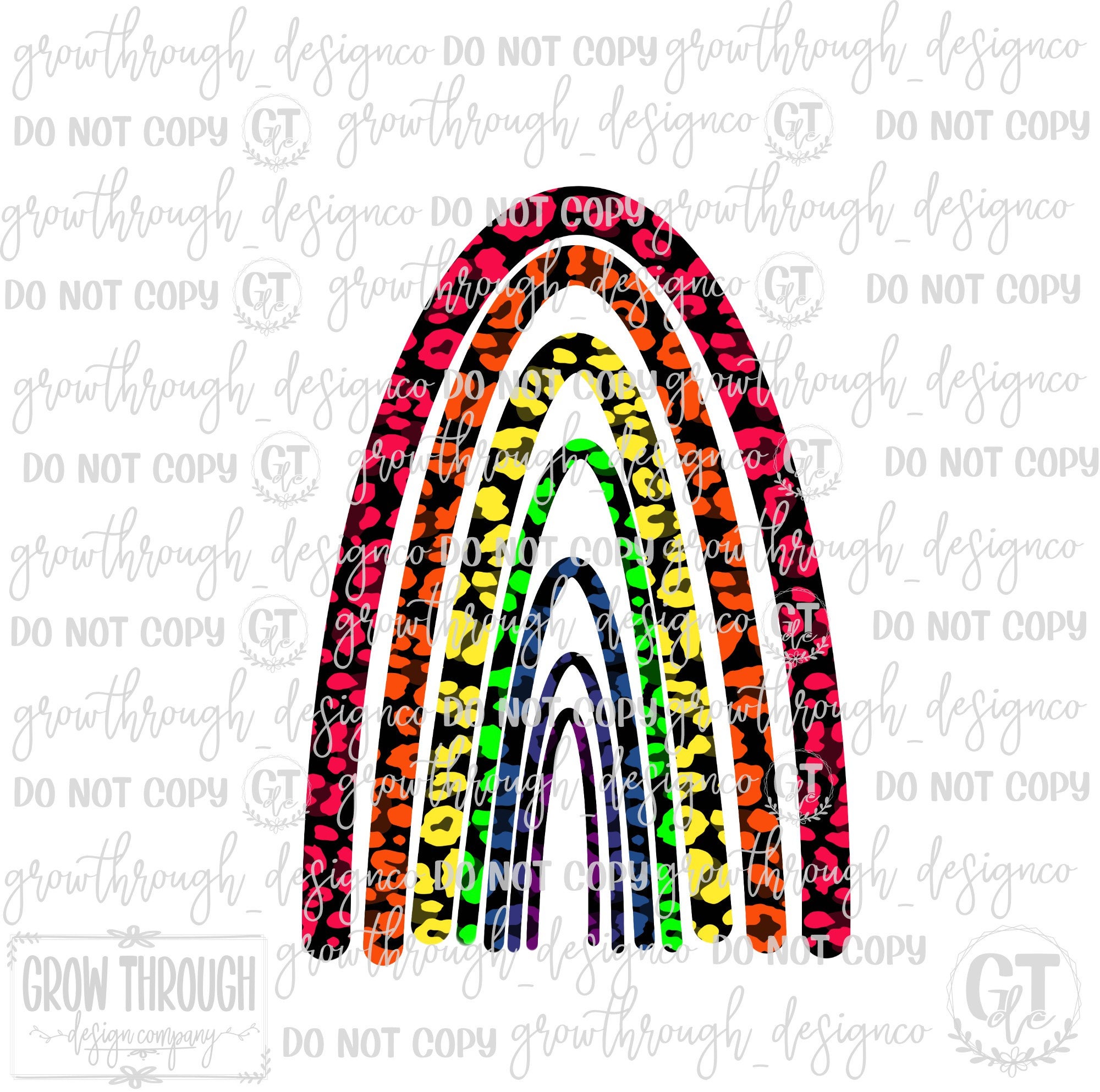 Leopard Print Rainbow Boho Svg - Etsy