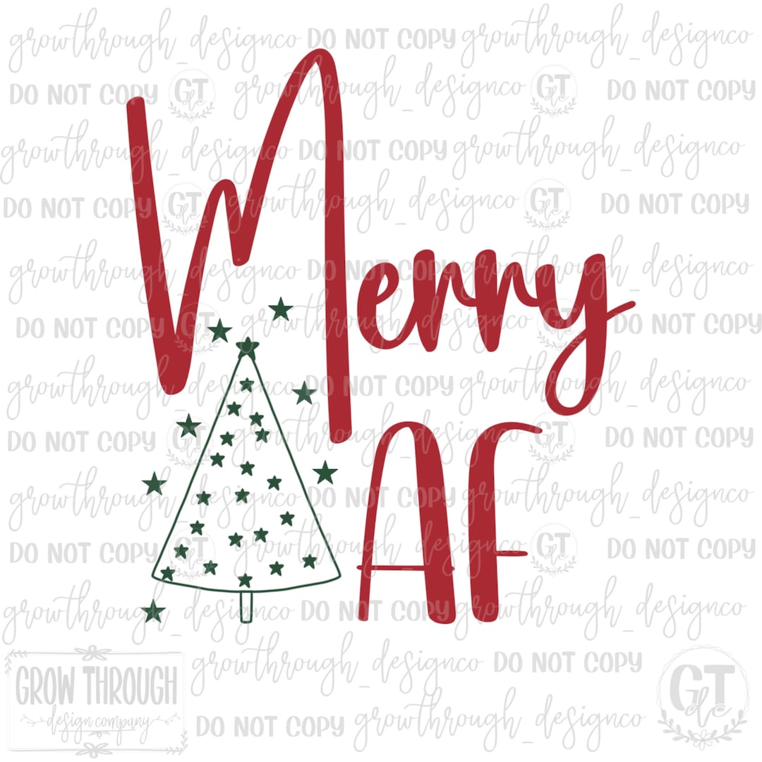 Merry AF Png Svg - Etsy