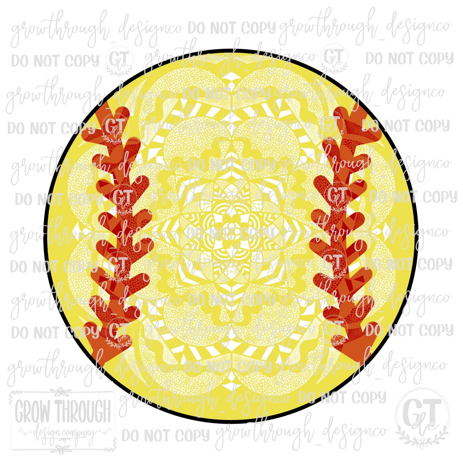 Softball Mandala - Png Only - Digital Download - Etsy
