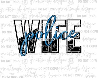 Thin Blue Line Wife SVG and PNG TBL Police Wife Deputy - Etsy