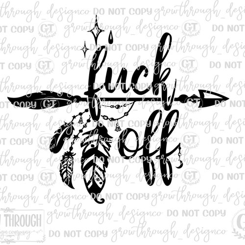 F off Boho Arrow Png Svg Adult Humor - Etsy