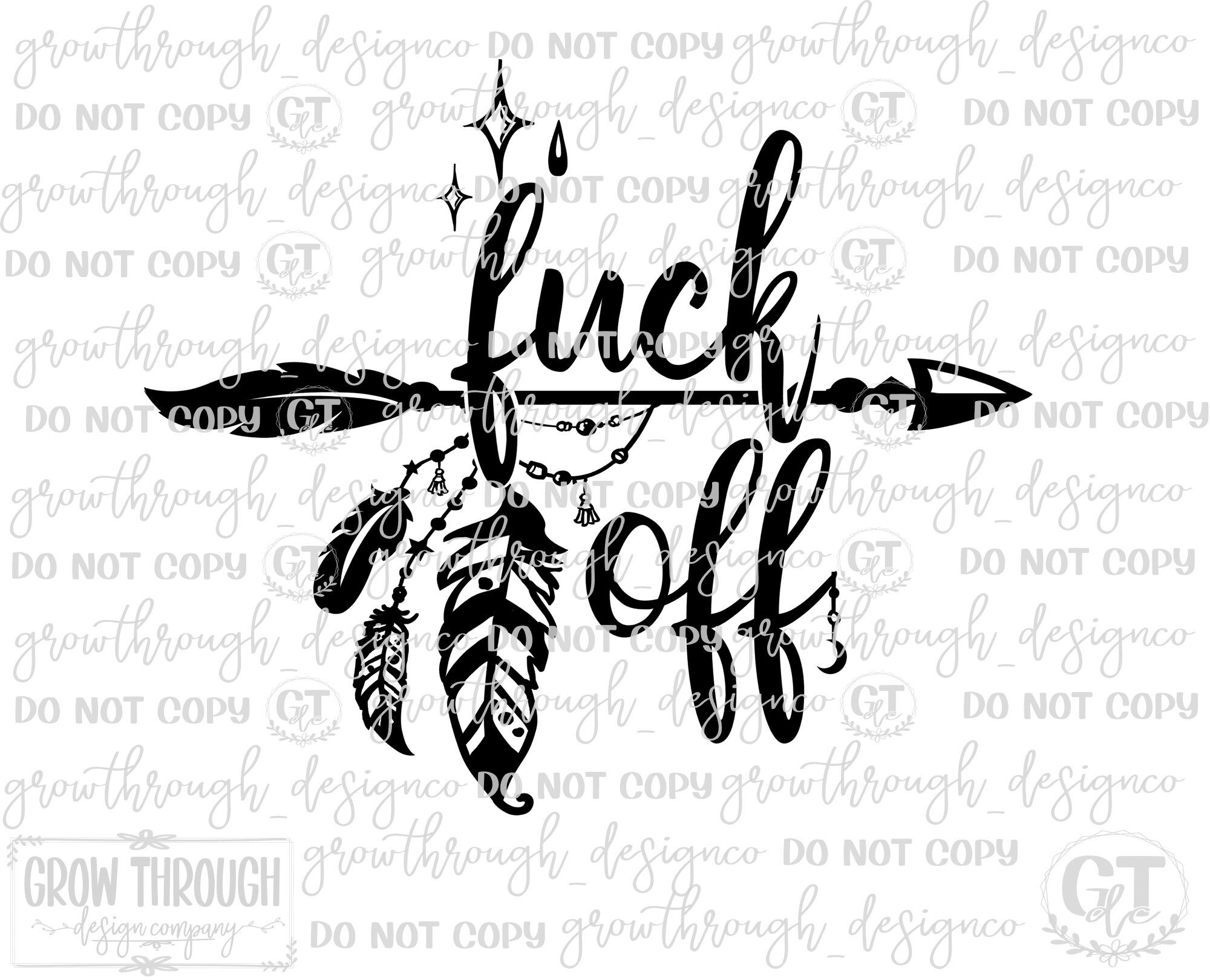 F off Boho Arrow Png Svg Adult Humor - Etsy