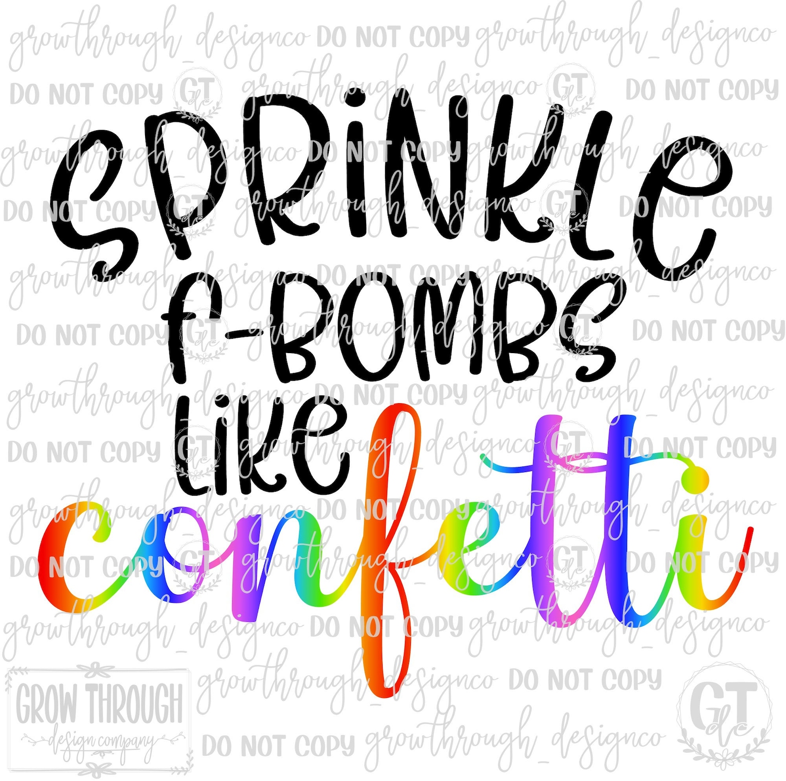Sprinkle F-bombs Like Confetti Svg Png - Etsy
