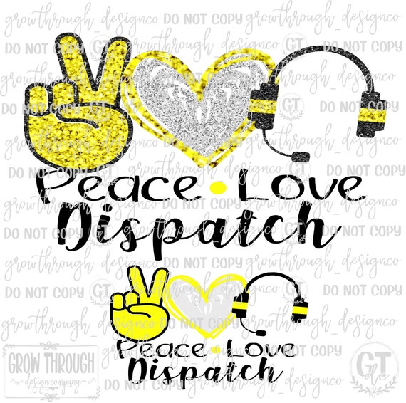 Peace Love Dispatch Png Svg | Etsy