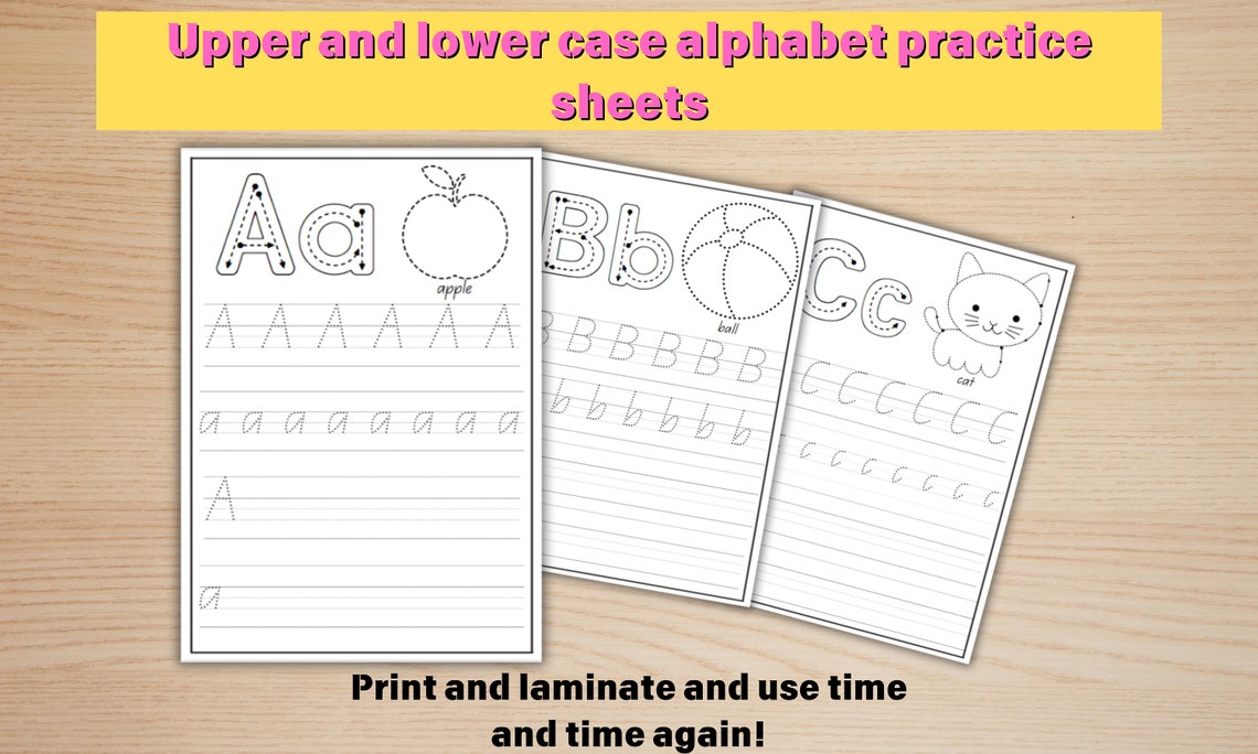 Alphabet Handwriting Practice Sheets Printable Handwriting Practice ...