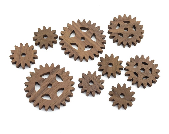 Walnut Wooden Gears - Etsy