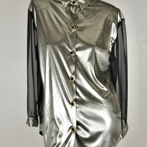 Silver Blouse - Etsy