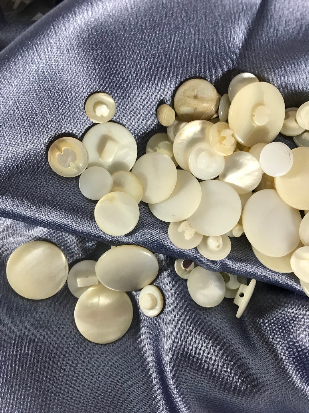 Vintage Mother of Pearl Shank Buttons, Various Sizes, 1.7 Pounds ...