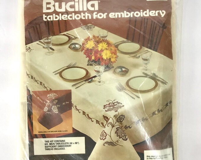 80s Bucilla Madeira Lace Tablecloth Stamped Embroidery Kit, 60 X 80 Inches - Etsy