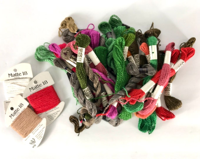 Vintage Pearl Cotton Embroidery Needlework Thread, Lot of 31 + Rainbow ...