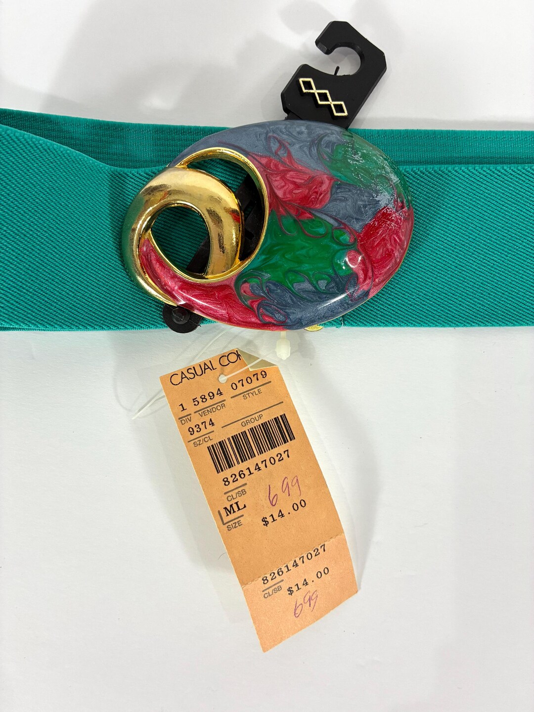 90s Marbled Resin Buckle Belt, Casual Corner, Size M/L, New With Tag - Etsy