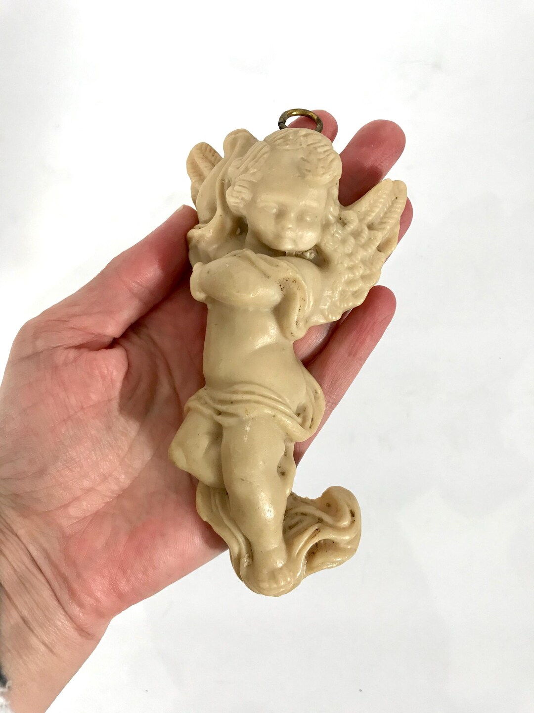 Vintage Alabaster Angel Wall Hanging - Religious Cherub Art - Etsy