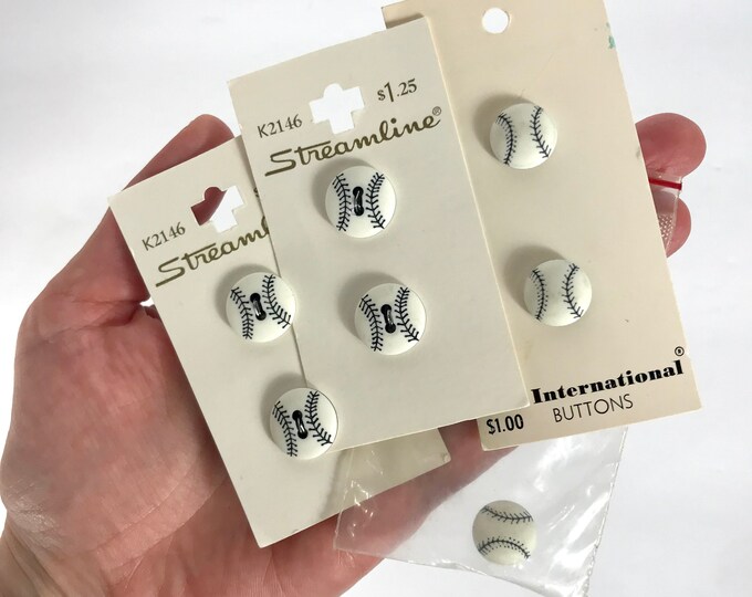 Vintage Baseball Buttons (7 Total), JHB International, Sports Buttons ...