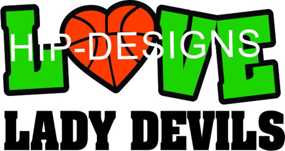 SVG File Cut File Love LADY DEVILS Basketball Shirt or Decal - Etsy