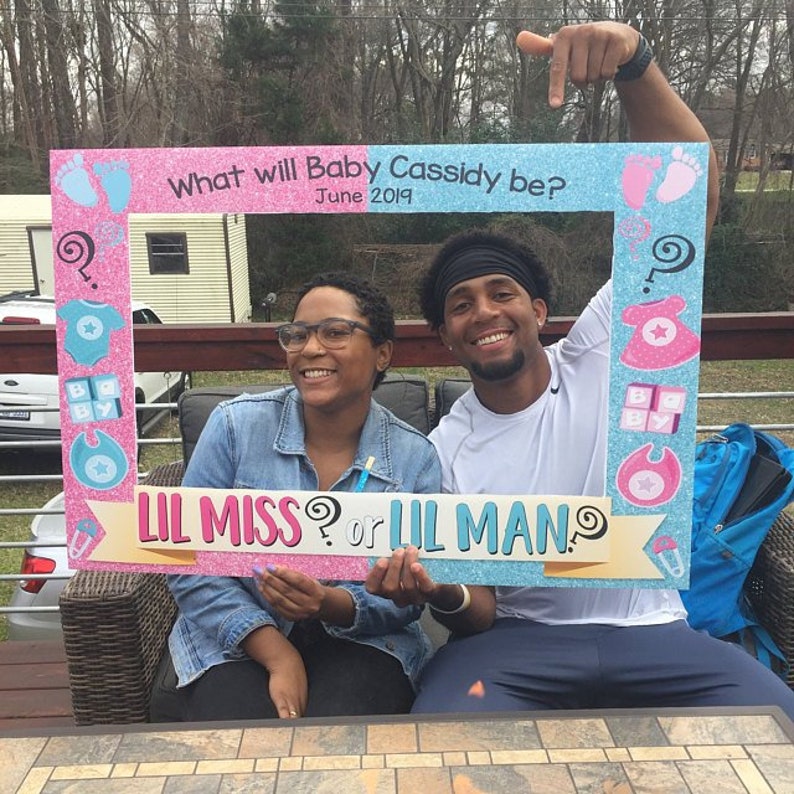Gender Reveal Photo Booth Frame PRINTED & SHIPPED or DIGITAL - Etsy