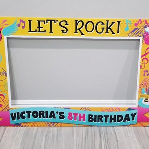Music Photo Booth Frame, Music Party, Instrument Birthday Photo Prop ...