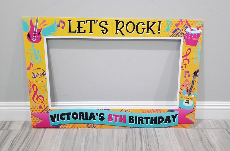 Music Photo Booth Frame Music Party Instrument Birthday | Etsy