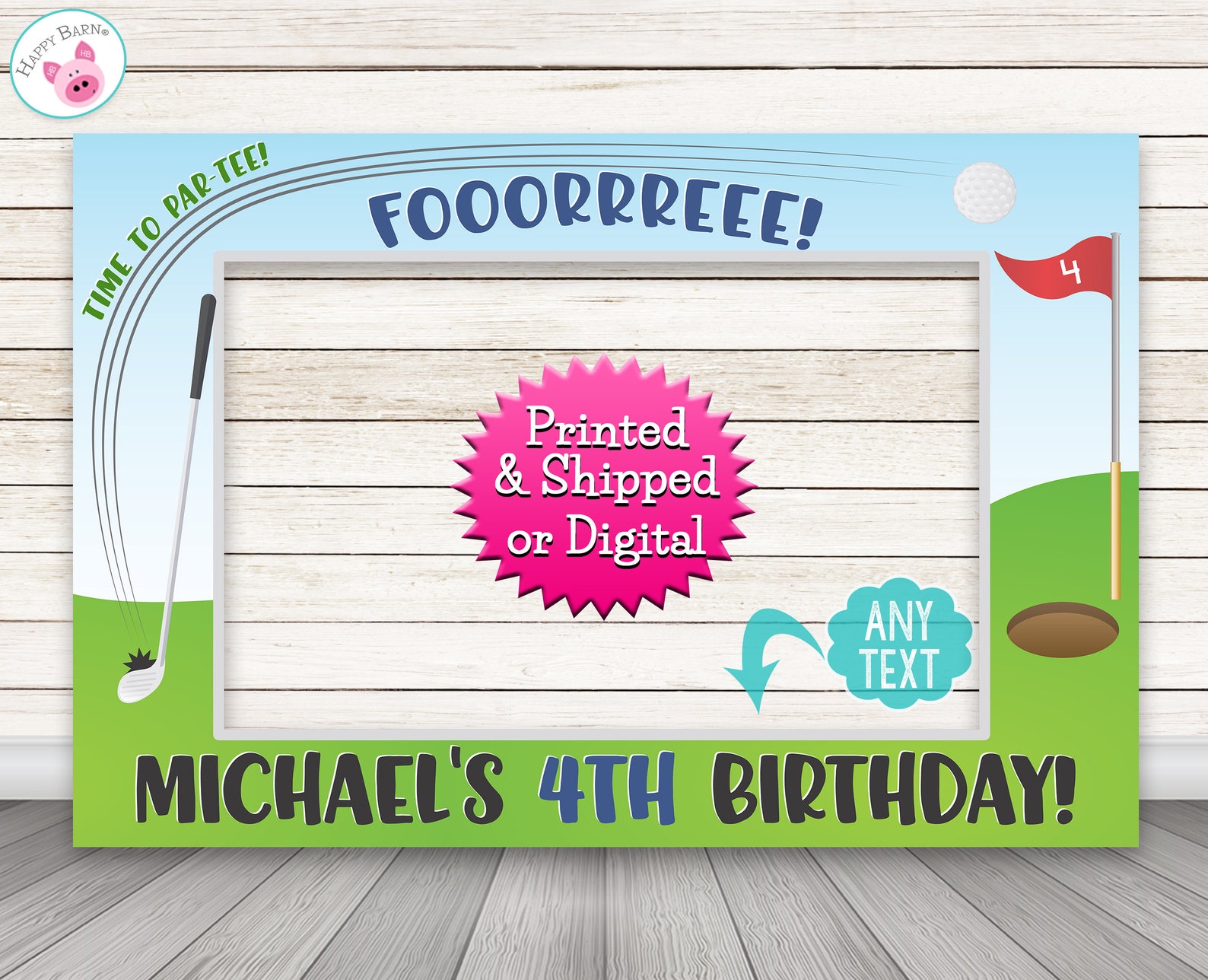 Golf Photo Booth Frame, FORE Golf Party Photobooth Frame, Par-tee - Etsy
