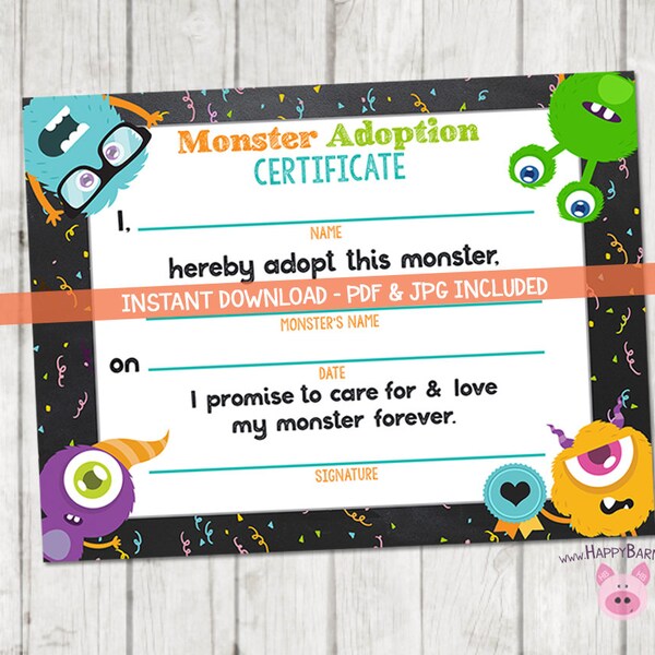Adopt a Monster - Etsy