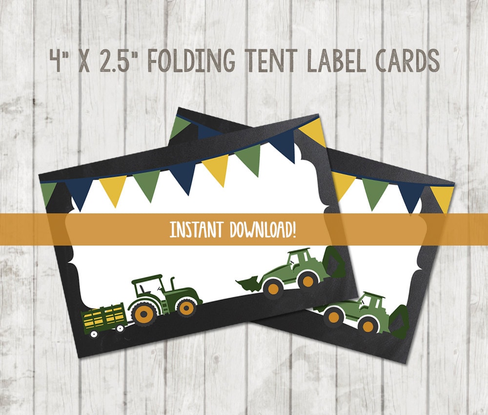 Printable Food Tent Labels. Printable Tractor Food Labels. Tractor ...