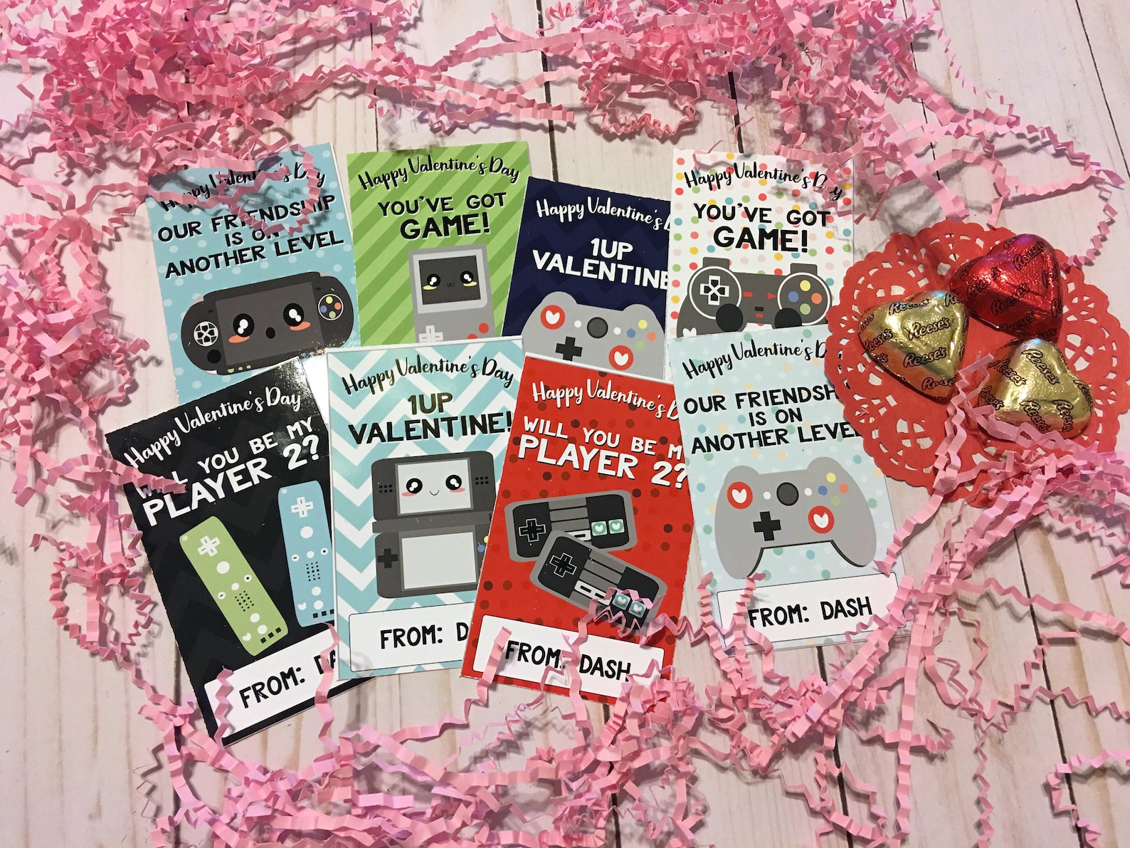 Printable Video Game Valentine's Cards Video Game - Etsy