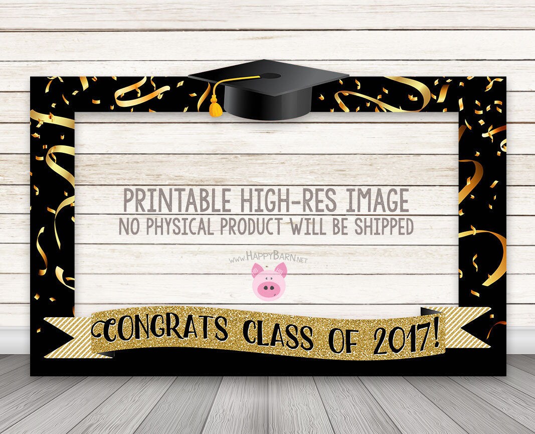 PRINTABLE Graduation Photo Booth Frame, Class of 2019 Photo Booth Frame ...