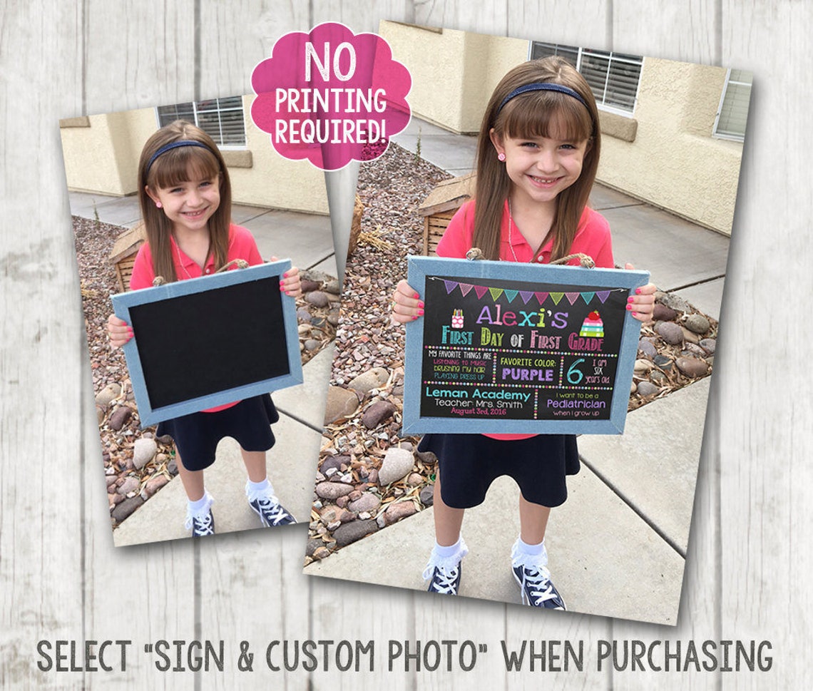 Printable First Day of Summer Camp Chalkboard Sign Printable - Etsy