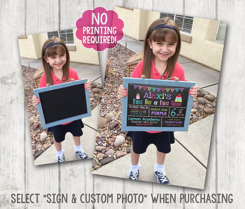 Printable First Day of Summer Camp Chalkboard Sign, Printable Summer ...