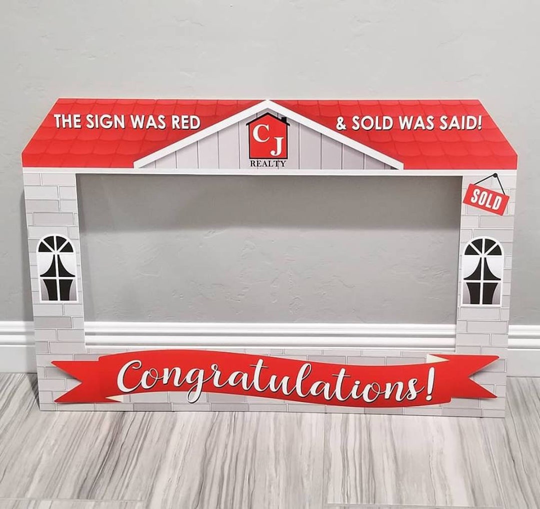House Photo Booth Frame, New Home Photobooth Frame, Real Estate Agent ...