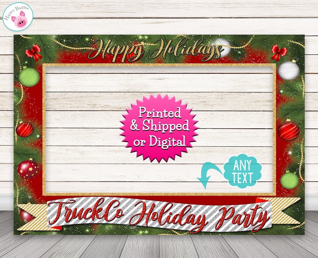 Christmas Photo Booth Frame - Holiday Party Photo Booth Prop ...
