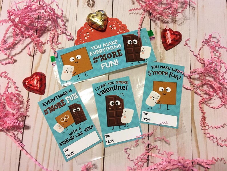 Printable S'mores Treat Bag Toppers Smores Valentine Bag - Etsy