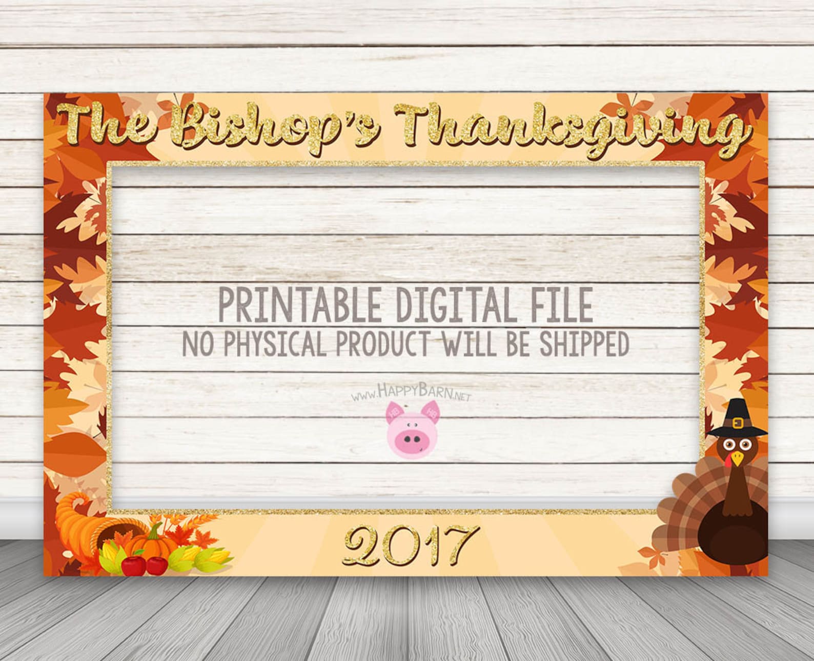 PRINTABLE Thanksgiving photo booth frame Fall photo booth | Etsy