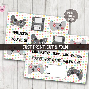 Printable Video Game Treat Bag Toppers, Gamer Valentine Bag Toppers ...