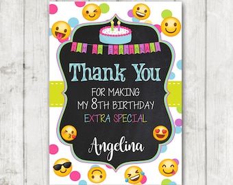 Printable Emoji Thank You Cards With Photo Emoji Thank You Card ...