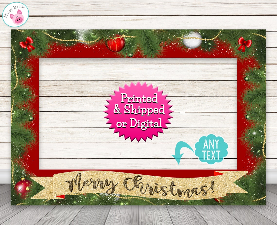 Christmas Photo Booth Frame Holiday Party Photo Booth Prop - Etsy