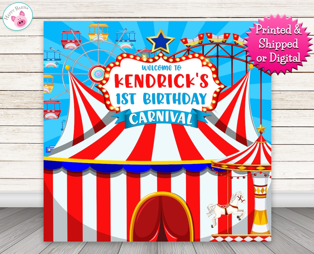 Circus Backdrop, Circus Photo Booth Backdrop, Circus Photo Backdrop ...