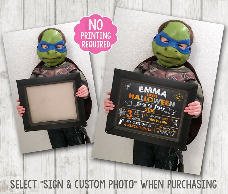 Custom Halloween Sign, Chalkboard Halloween Sign, Printable Halloween ...