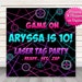 Laser Tag Party Photo Backdrop, Lasertag Background, Neon Glow Backdrop ...