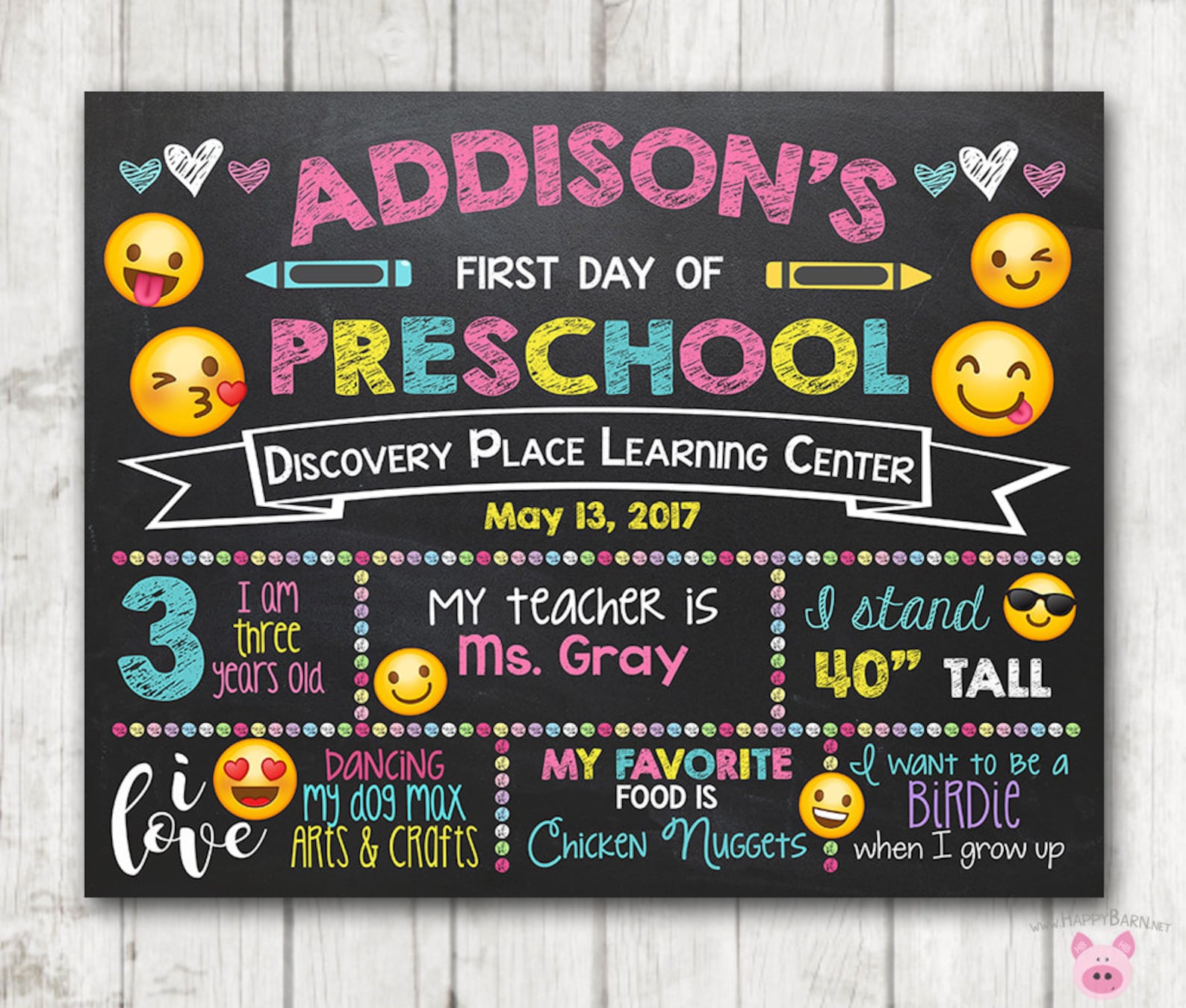 Printable Emoji First Day of School Sign First Day of - Etsy