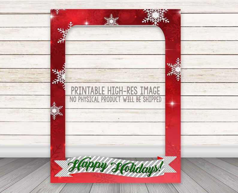 PRINTABLE Happy Holidays Photo Booth Frame Christmas Photo | Etsy